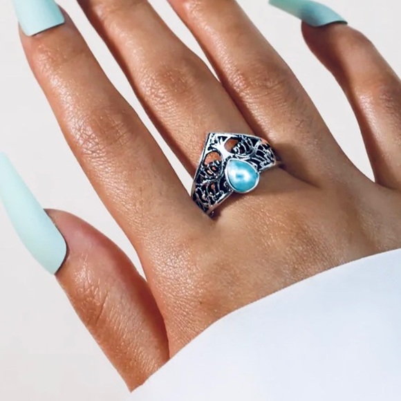 Jewelry | The Celeste Navajo Statement Ring Tibetan Silver Band | Poshmark